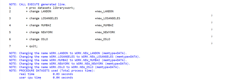 How To Rename All Datasets In Sas Add Prefixsuffix To Dataset Names Learn Sas Code