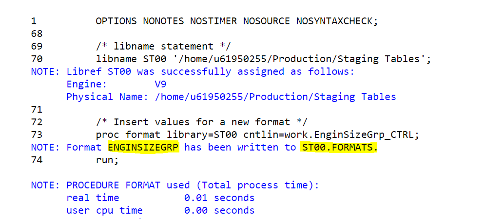 How To Use Cntlout And Cntlinoptions In Sas Proc Format Learn Sas Code