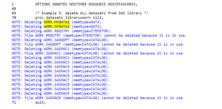 How To Delete Sas Data Sets 5 Examples Learn Sas Code
