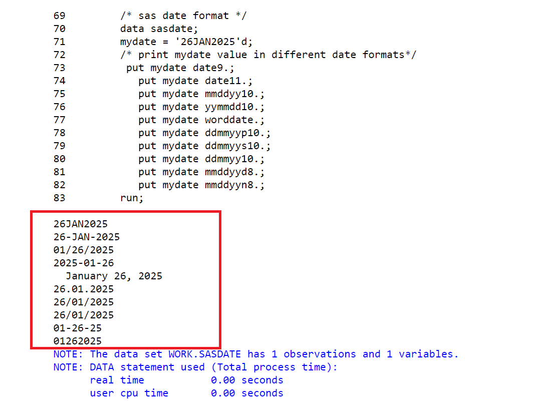 Sas Formats Learn Sas Code